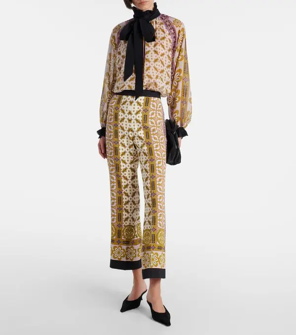 La DoubleJ Cerere Printed Tie-neck Blouse - Multicoloured