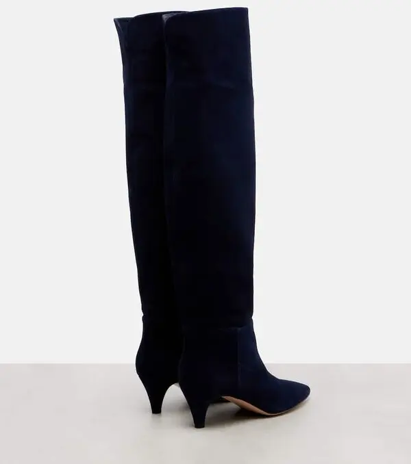 GIANVITO ROSSI Elise Suede Knee-high Boots - Blue