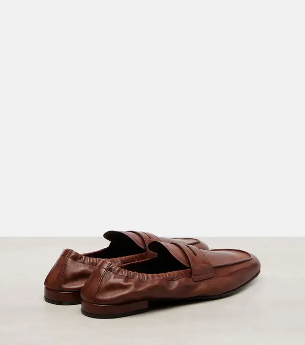 Prada Leather Penny Loafers