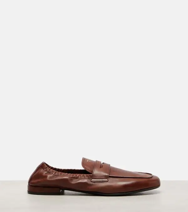 Prada Leather Penny Loafers