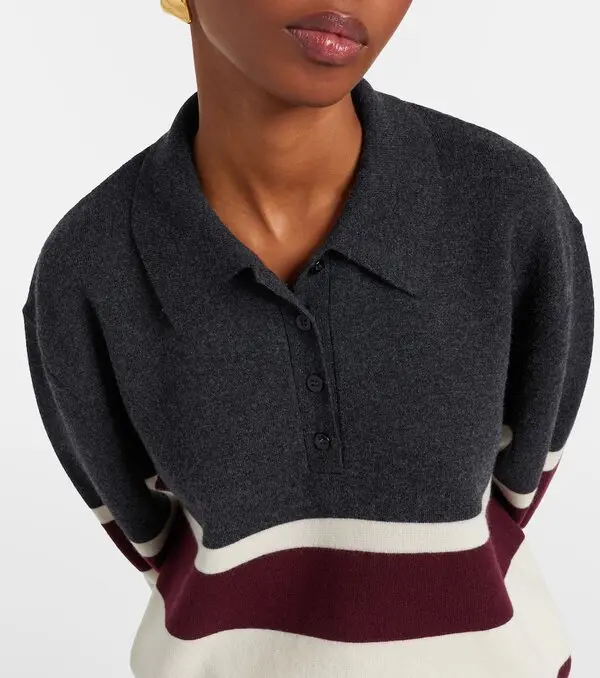 RÓHE Röhe Wool And Cashmere Polo Sweater With Stripes - Multicoloured