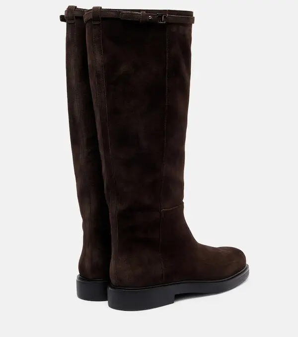 TOD'S Knee-high Suede Boots - Brown