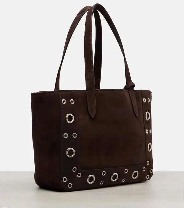Valentino Garavani Nellcôte Medium Suede Tote Bag - Brown