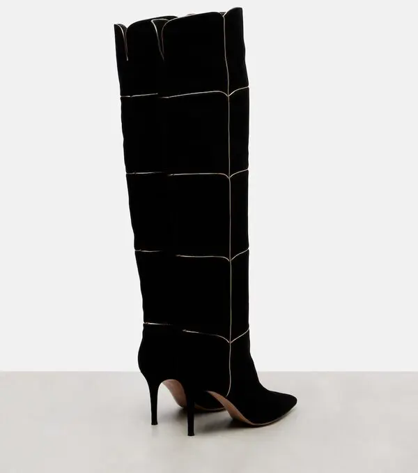 GIANVITO ROSSI Cuissard 85 Suede Knee-high Boots