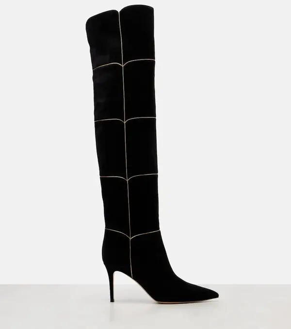 GIANVITO ROSSI Cuissard 85 Suede Knee-high Boots