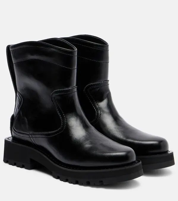 GANNI Studs Ankle Boots - Black