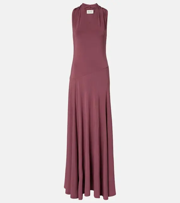 Tove Vina Maxi Dress - Burgundy - 30% Off