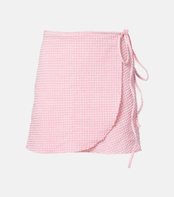 Hunza G Gingham Beach Cover-up - Pink