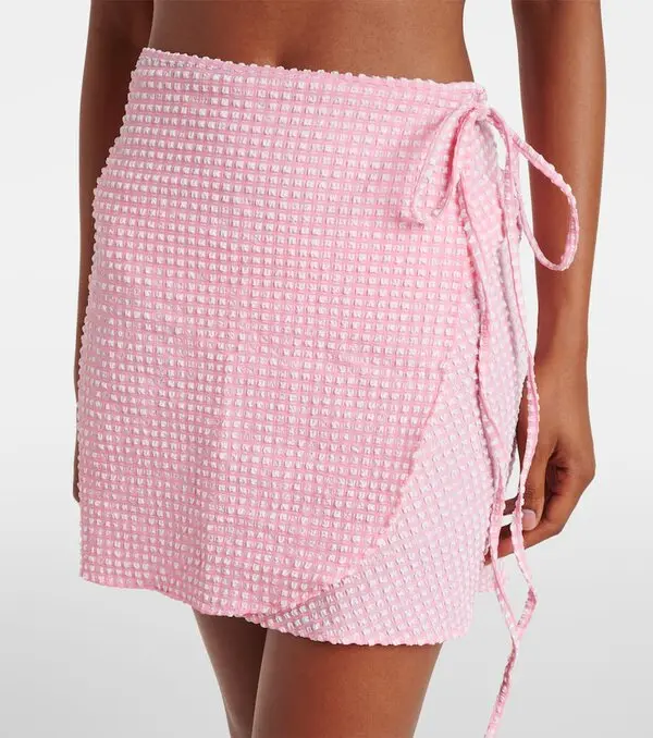 Hunza G Gingham Beach Cover-up - Pink