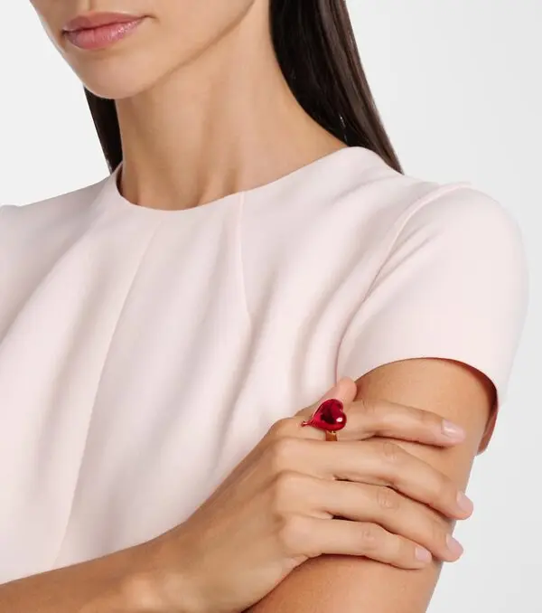 Oscar De La Renta Heart Balloon Fashion Ring