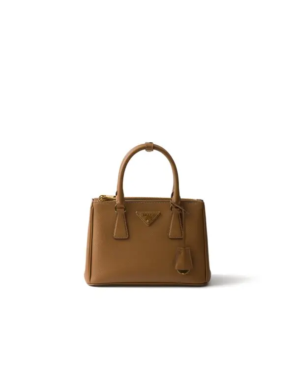 Prada Galleria Small Saffiano Leather Bag - Brown