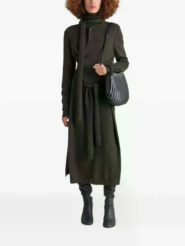 LEMAIRE Tie-neck Button-detail Top