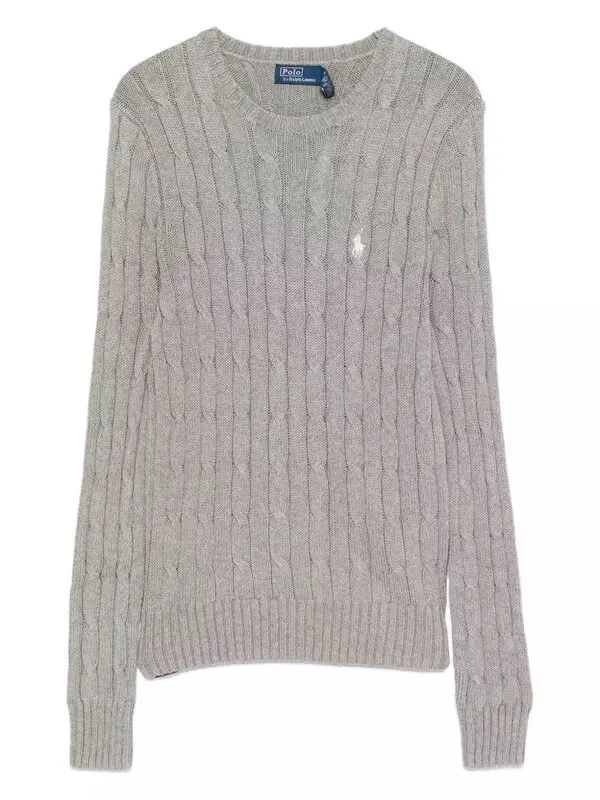 Polo Ralph Lauren Cable-knit Crew-neck Sweater - Grey