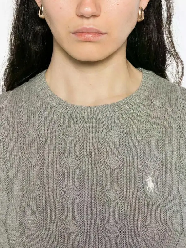 Polo Ralph Lauren Cable-knit Crew-neck Sweater - Grey