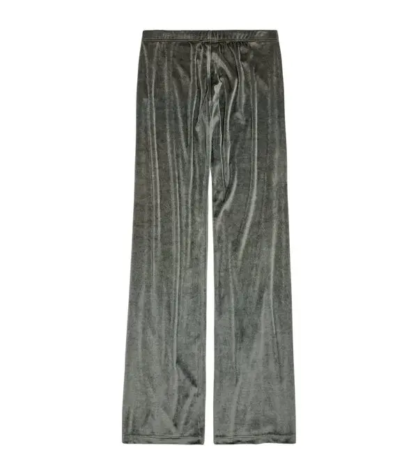 Balenciaga Velvet Flared Sweatpants - Brown