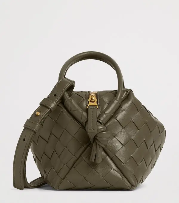 Bottega Veneta Small Intrecciato Leather Loop Top-handle Bag