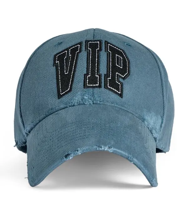 Balenciaga Distressed Vip Cap - Blue