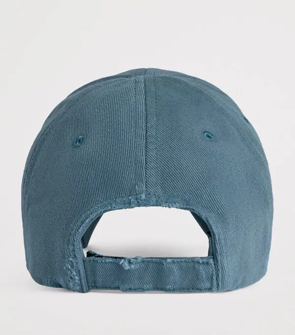 Balenciaga Distressed Vip Cap - Blue