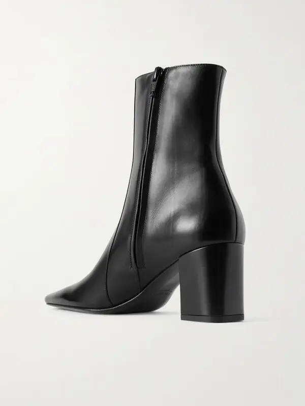 Saint Laurent Rainer Leather Ankle Boots
