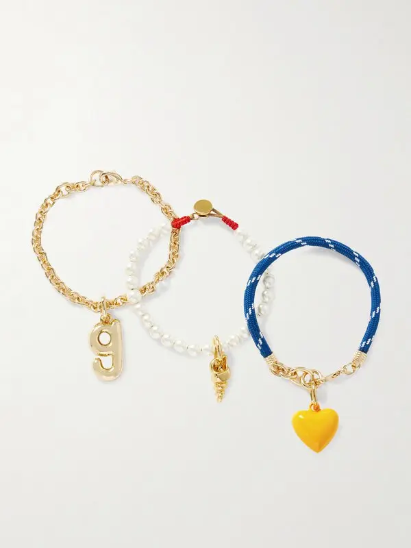 ROXANNE ASSOULIN The Happy Heart Trio Bracelet Set - Multi