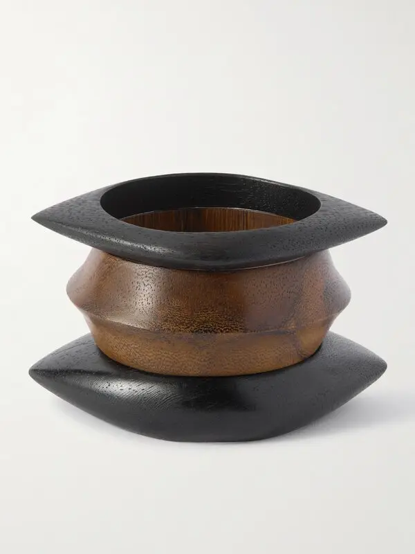 Isabel Marant Set Of Wood Bangles