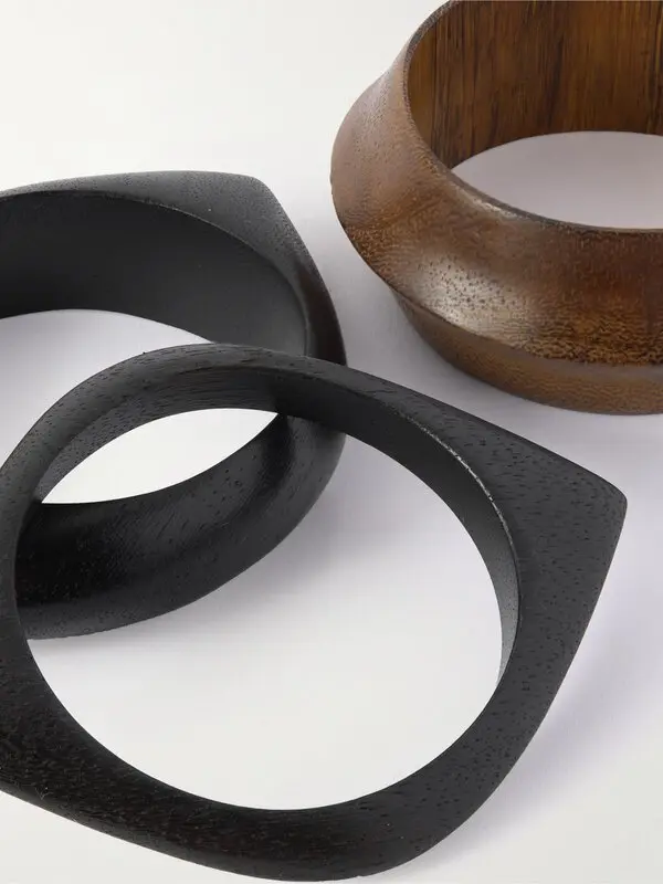 Isabel Marant Set Of Wood Bangles