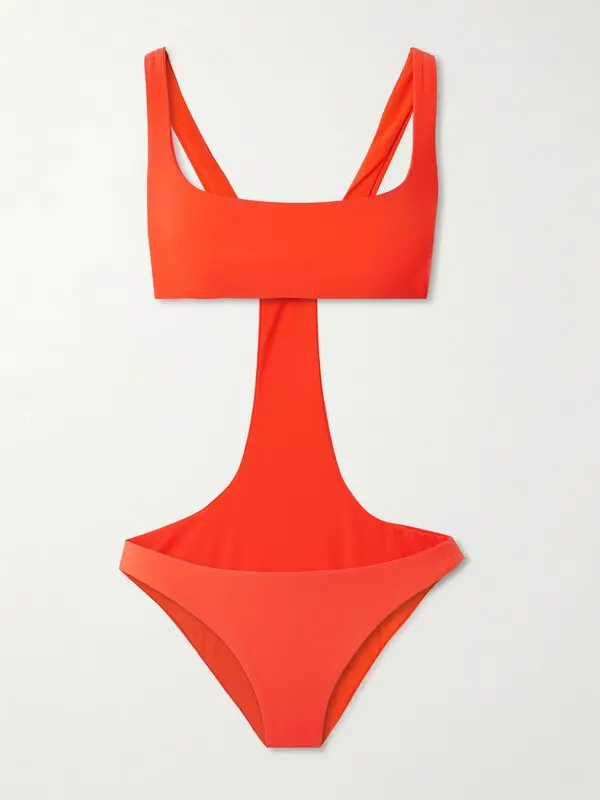 Kiki De Montparnasse La Sirene Cutout Swimsuit - Orange