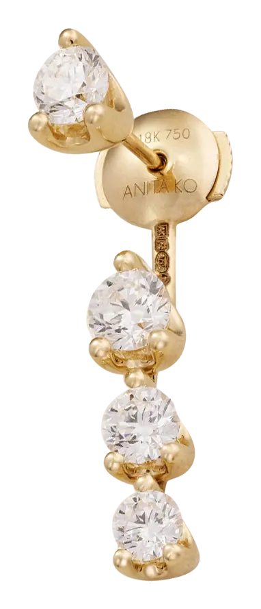 ANITA KO Large Orbit 18-karat Diamond Single Earring - Gold