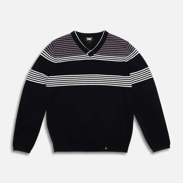 PXG Striped V-neck Sweater