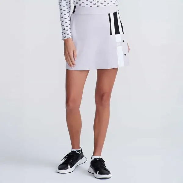 PXG Logo Striped A-line Skirt