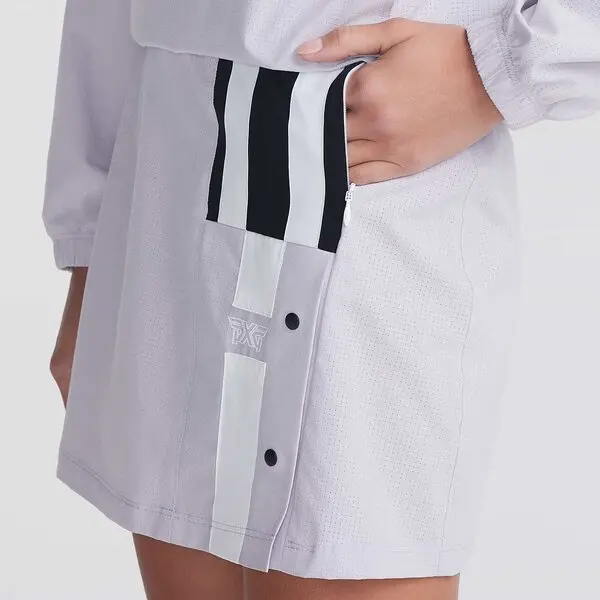 PXG Logo Striped A-line Skirt