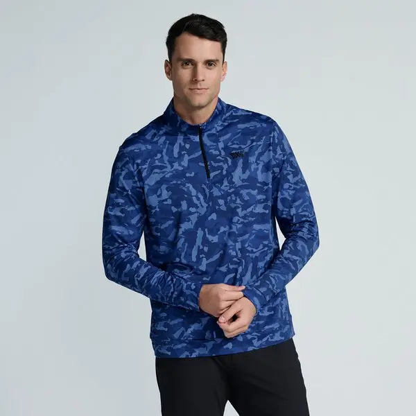 PXG Essential Fairway Camo 1/4 Zip Pullover - Black