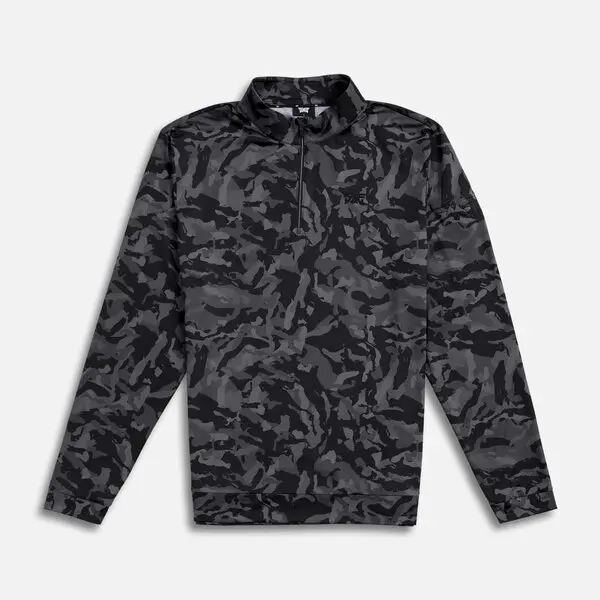 PXG Essential Fairway Camo 1/4 Zip Pullover - Black