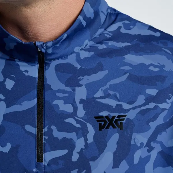 PXG Essential Fairway Camo 1/4 Zip Pullover - Black