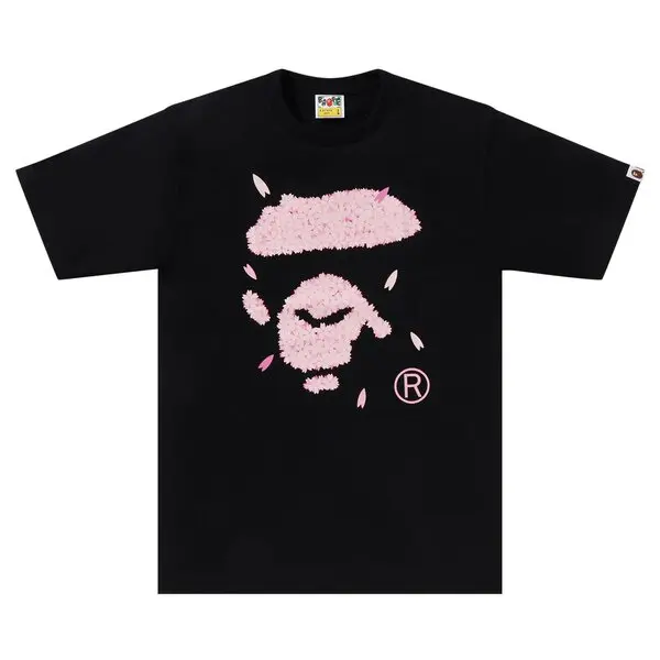 A BATHING APE Sakura Ape Face Tee - Black