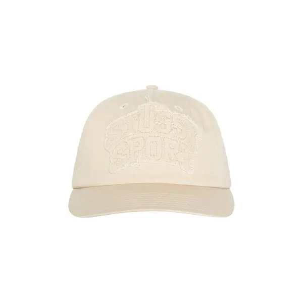 StüSsy Mid-Depth Sport Patch Snapback - Tan | Editorialist