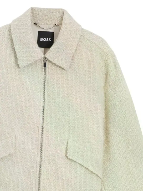 BOSS Textured Cropped Jacket