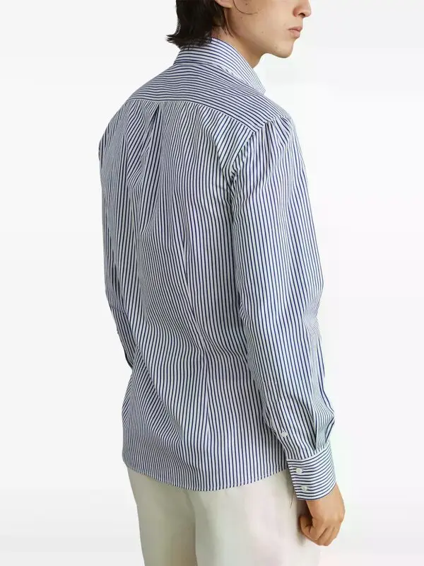 Brunello Cucinelli Stripe Pattern Cotton Shirt