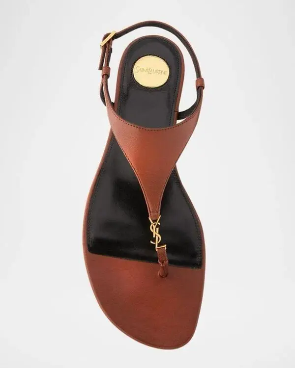 Saint Laurent Cassandra Leather Sandals