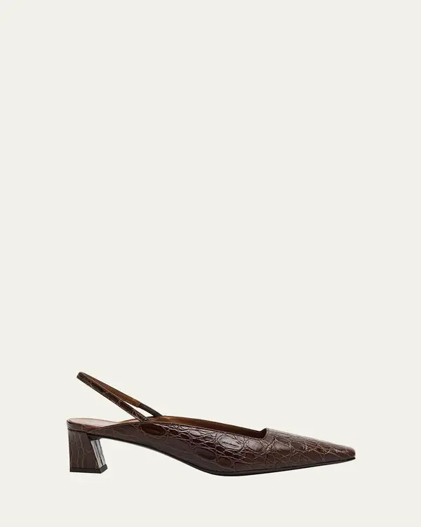 GIUSEPPE ZANOTTI Morpheus Croc-printed Slingback Pumps