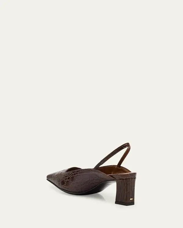 GIUSEPPE ZANOTTI Morpheus Croc-printed Slingback Pumps