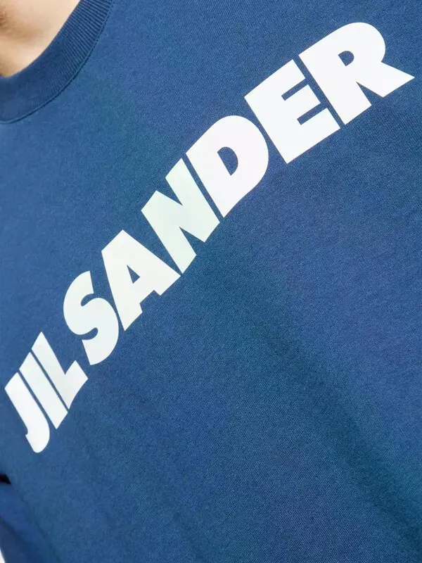 JIL SANDER Logo-print Cotton T-shirt - Blue