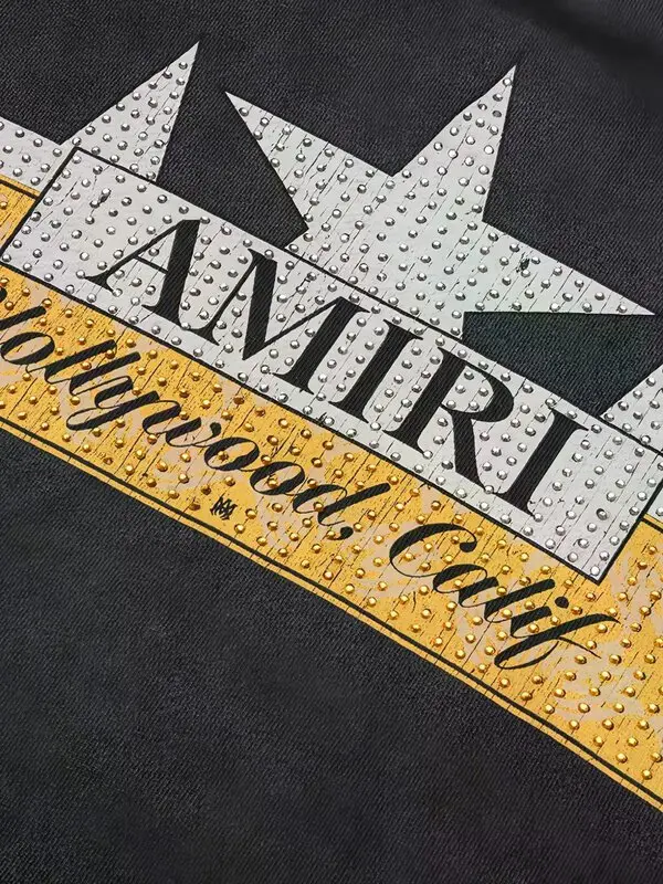 Amiri Rhinestone-embellished Star-print Hoodie