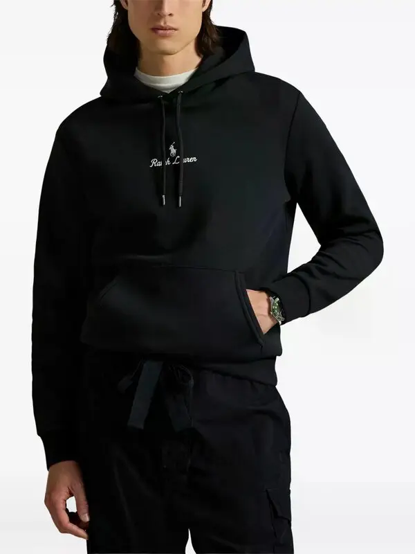 Polo Ralph Lauren Logo-embroidered Hoodie - Black