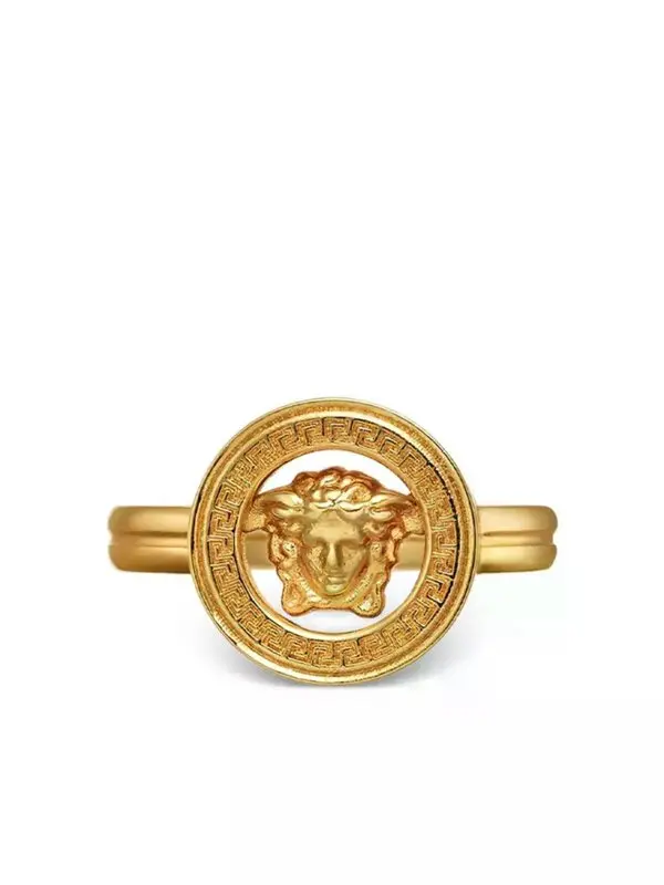 Versace Embellished Ring - Gold