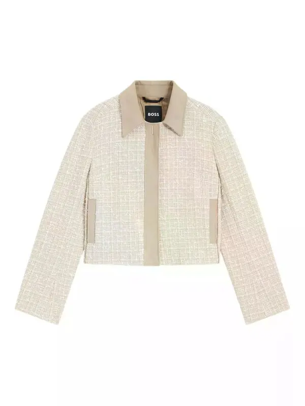 BOSS Tweed Cropped Jacket
