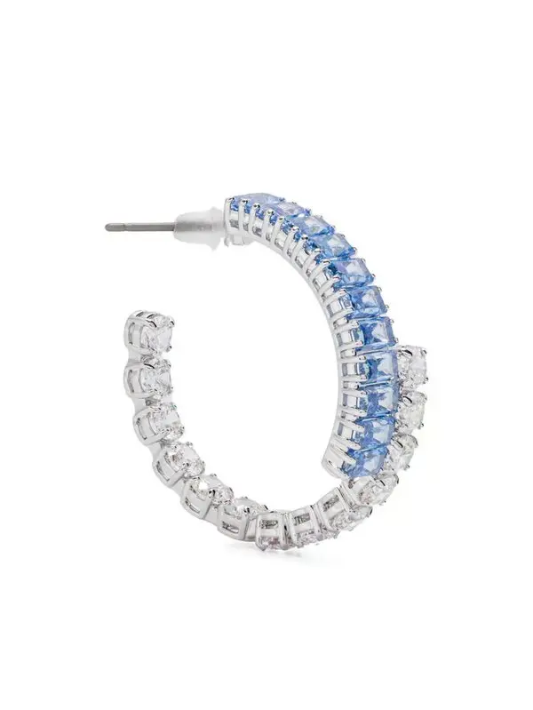 SWAROVSKI Matrix Hoop Earrings - Silver