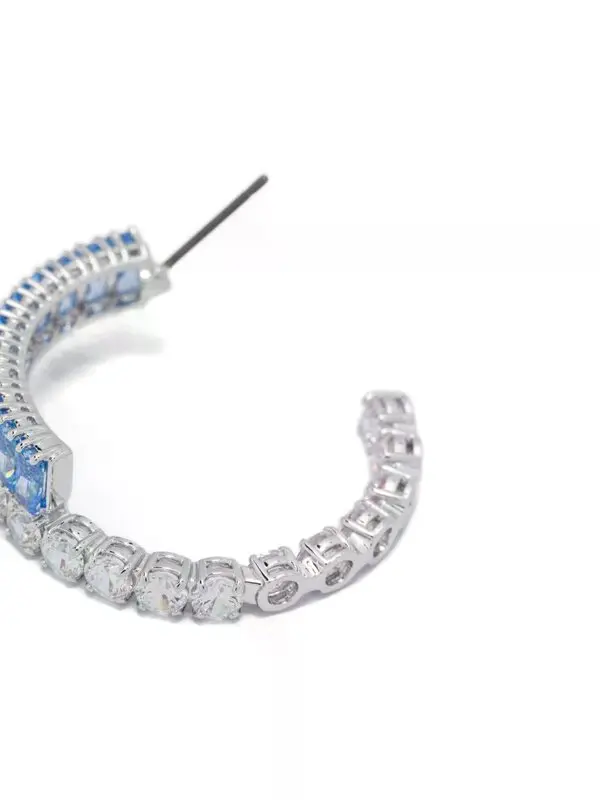 SWAROVSKI Matrix Hoop Earrings - Silver
