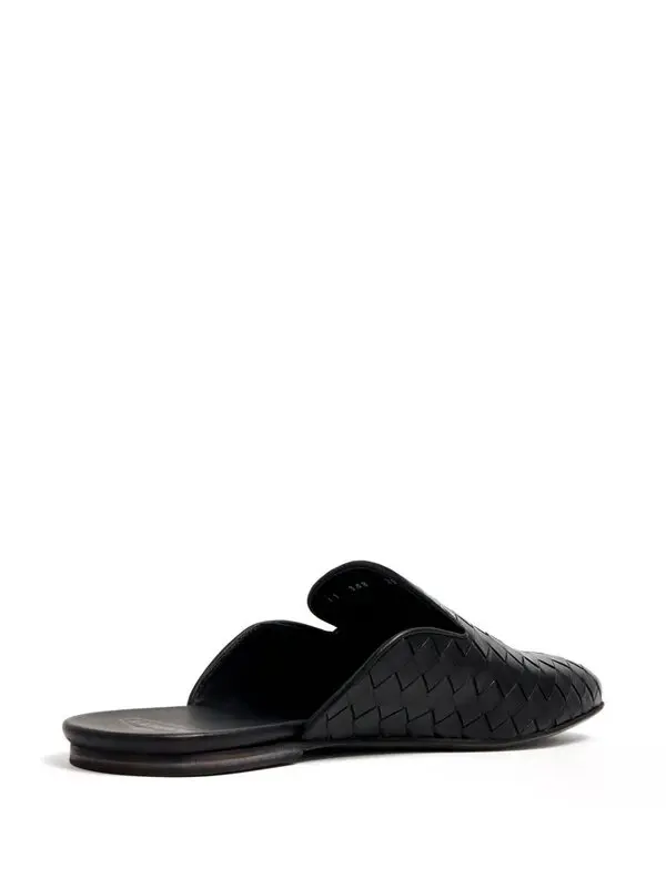 BARRETT Woven Leather Slippers - Black