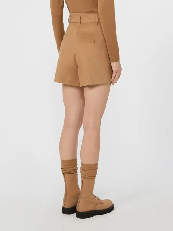 Max Mara High-waisted Zibeline Baby Shorts